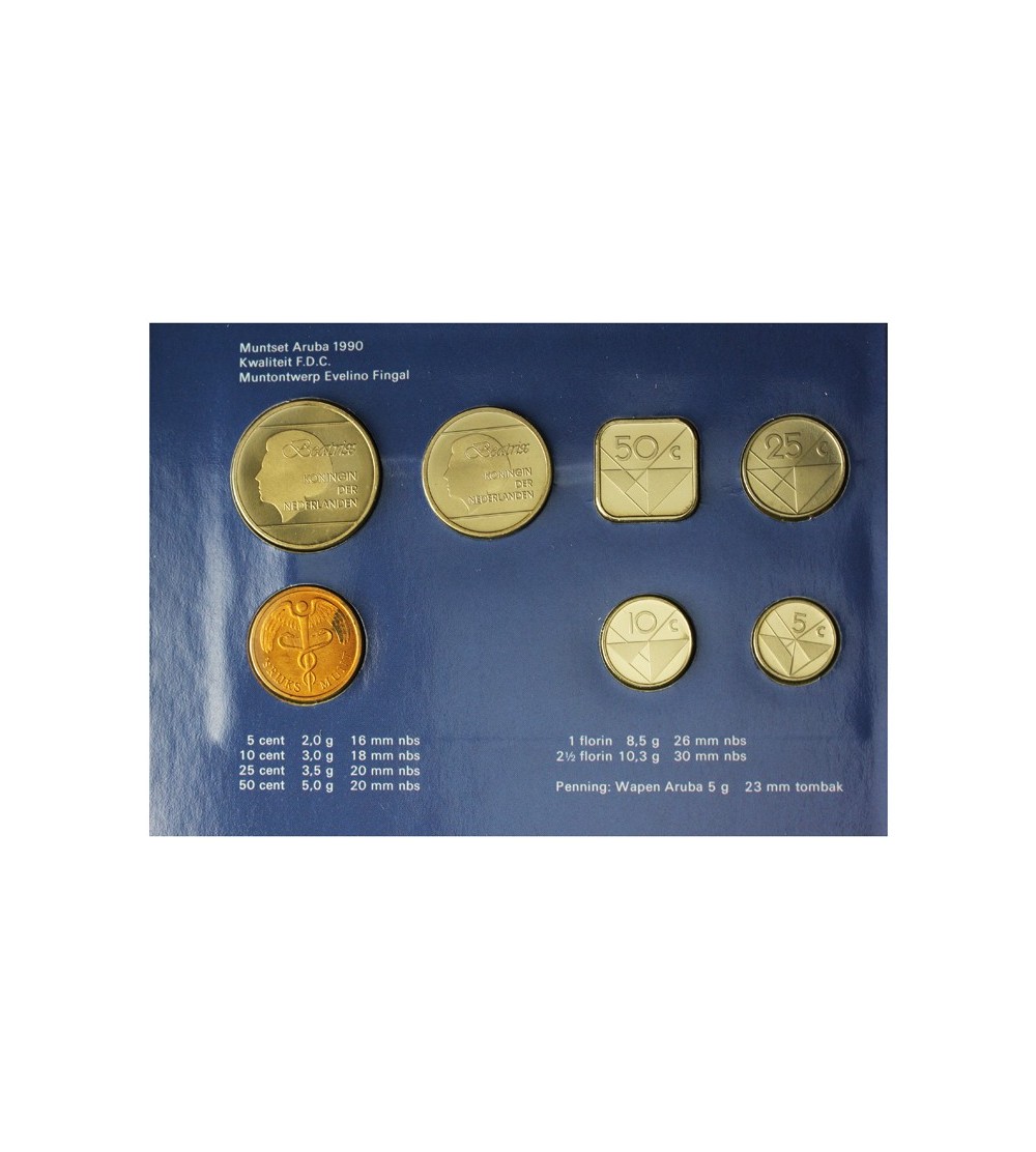 Aruba. Mint Set 1990 - 6 pcs.