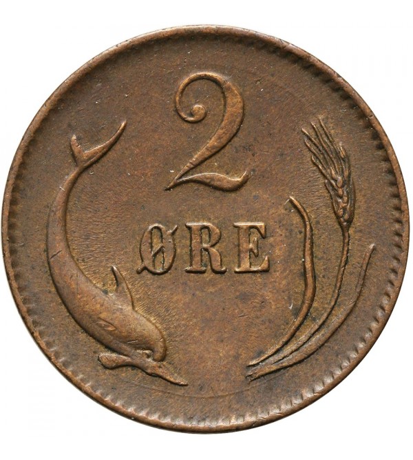 Denmark 2 Ore 1880 CS