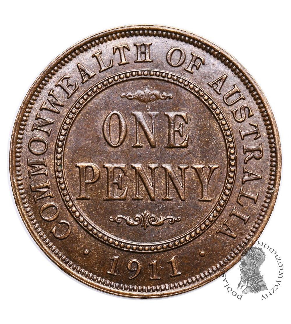 Australia, 1 Penny 1911 (L), Londyn, Jerzy V