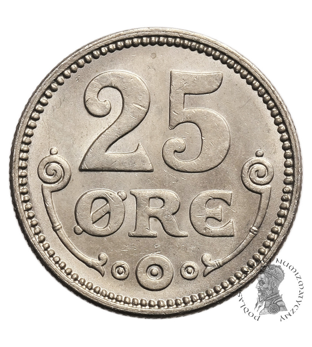 Denmark 25 Ore 1921 HCN GJ