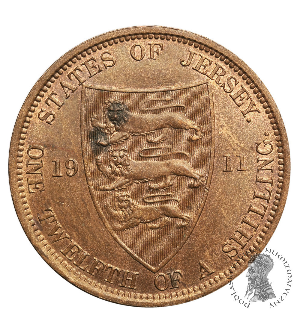 Jersey 1/12 szylinga 1911, Jerzy V