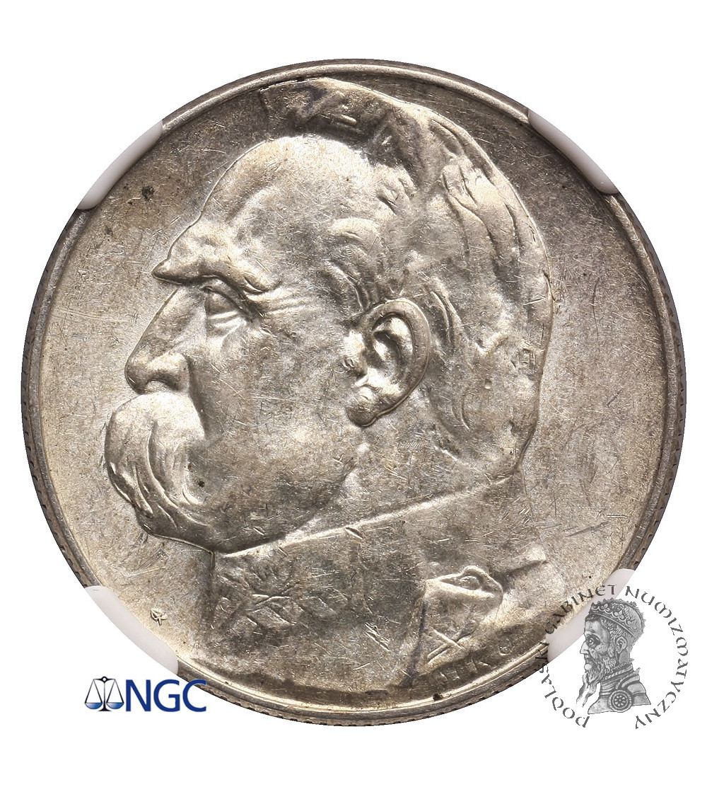 Poland, 5 Zlotych 1936, Jozef Pilsudski - NGC AU 58