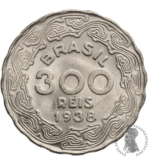 Brazil, 300 Reis 1938, Dr. Getulio Vargas