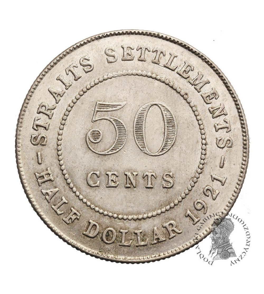 Malaya - Straits Settlements 50 Cents 1921, George V
