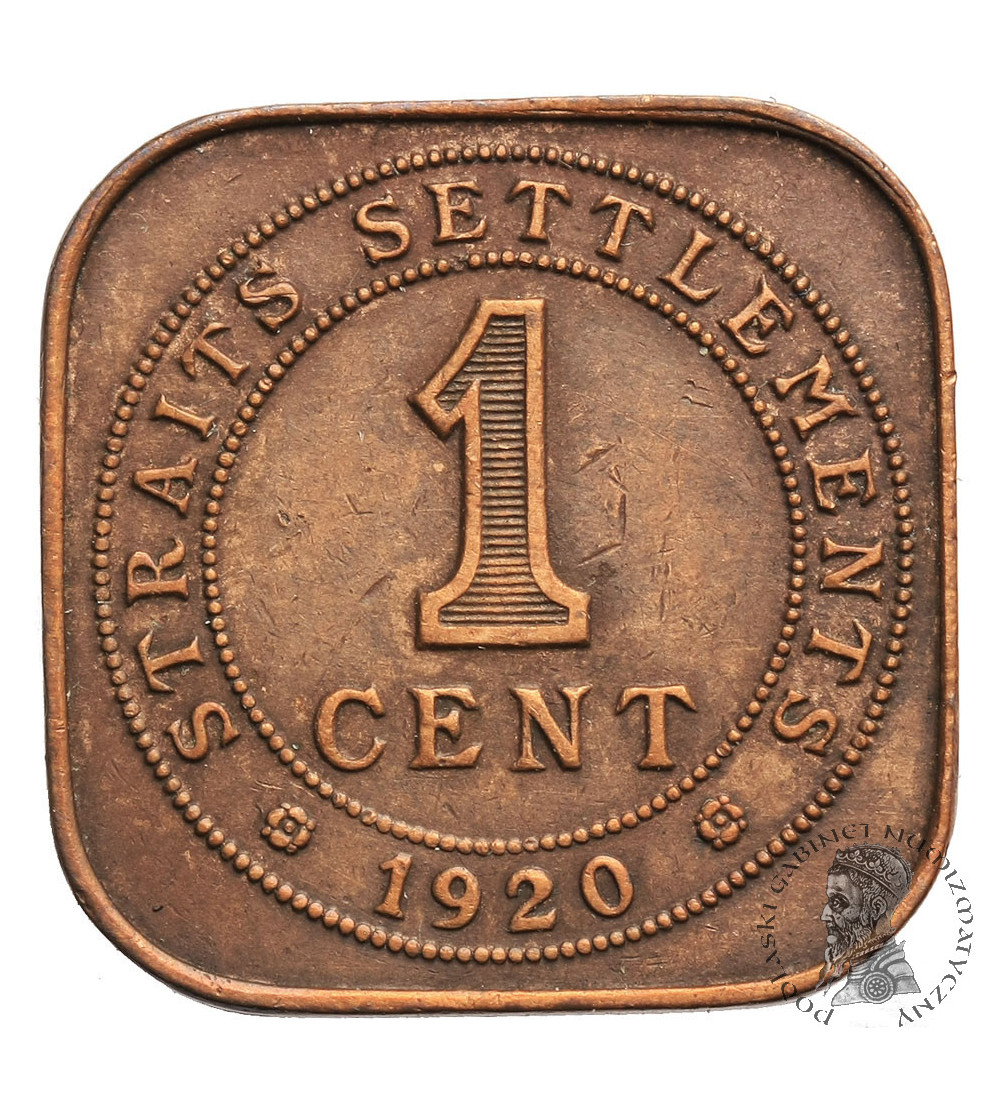 Malaje - Straits Settlements. 1 cent 1920, Jerzy V Malaje - Straits Settlements. 1 cent 1920, Jerzy V