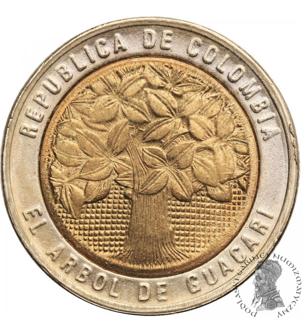Colombia. 500 Pesos 1996, Guacari tree
