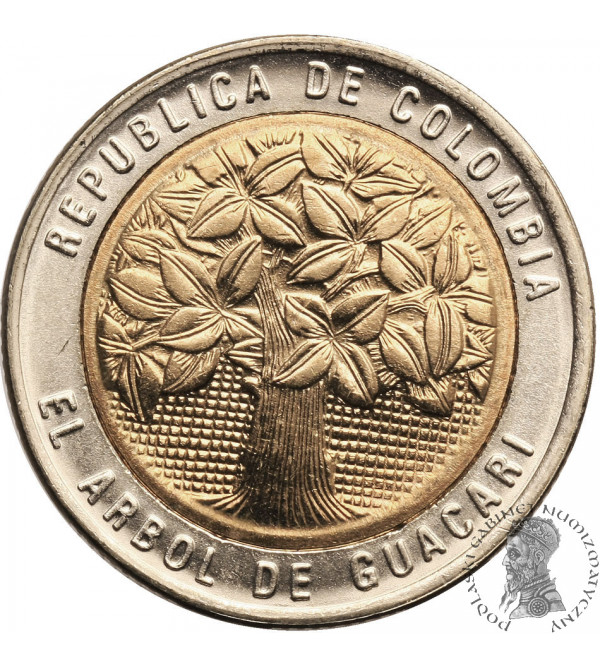 Colombia. 500 Pesos 1996, Guacari tree