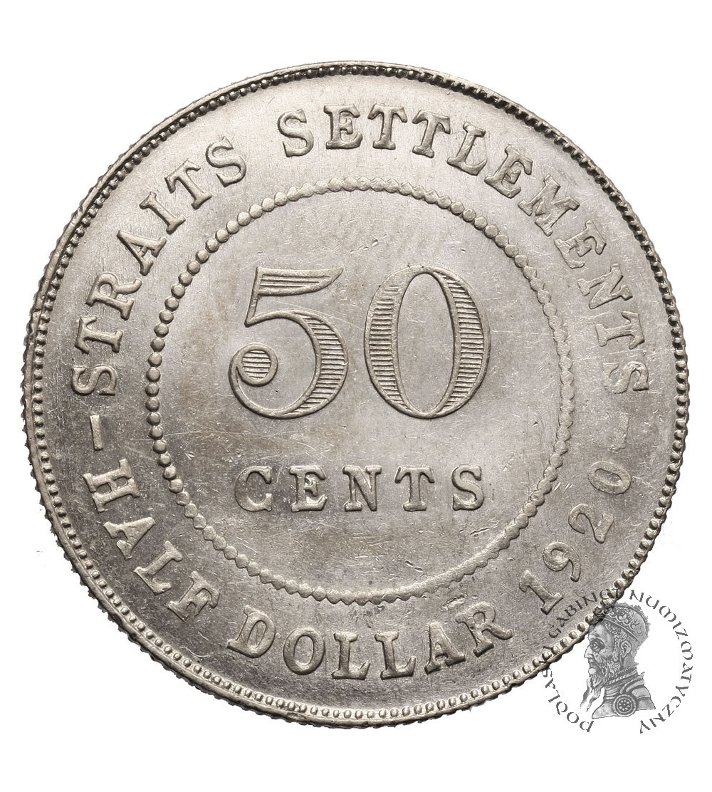 Malaje - Straits Settlements. 50 centów 1920, Jerzy V