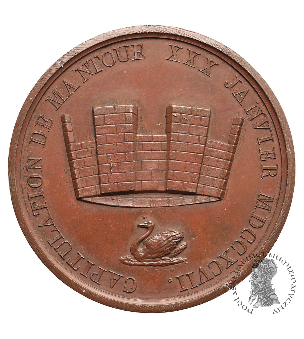 France, Napoleon I Bonaparte. Bronze medal commemorating the surrender ...