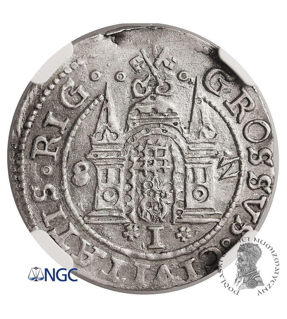 Polska. Stefan Batory 1576-1586. Grosz 1582, Ryga - NGC AU 58