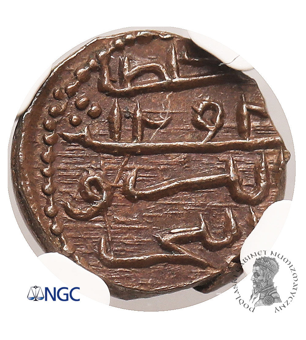 Maldive Islands. 1/2 Larin (Kuda) AH 1292 / 1875 AD, Muhammad Imad al ...