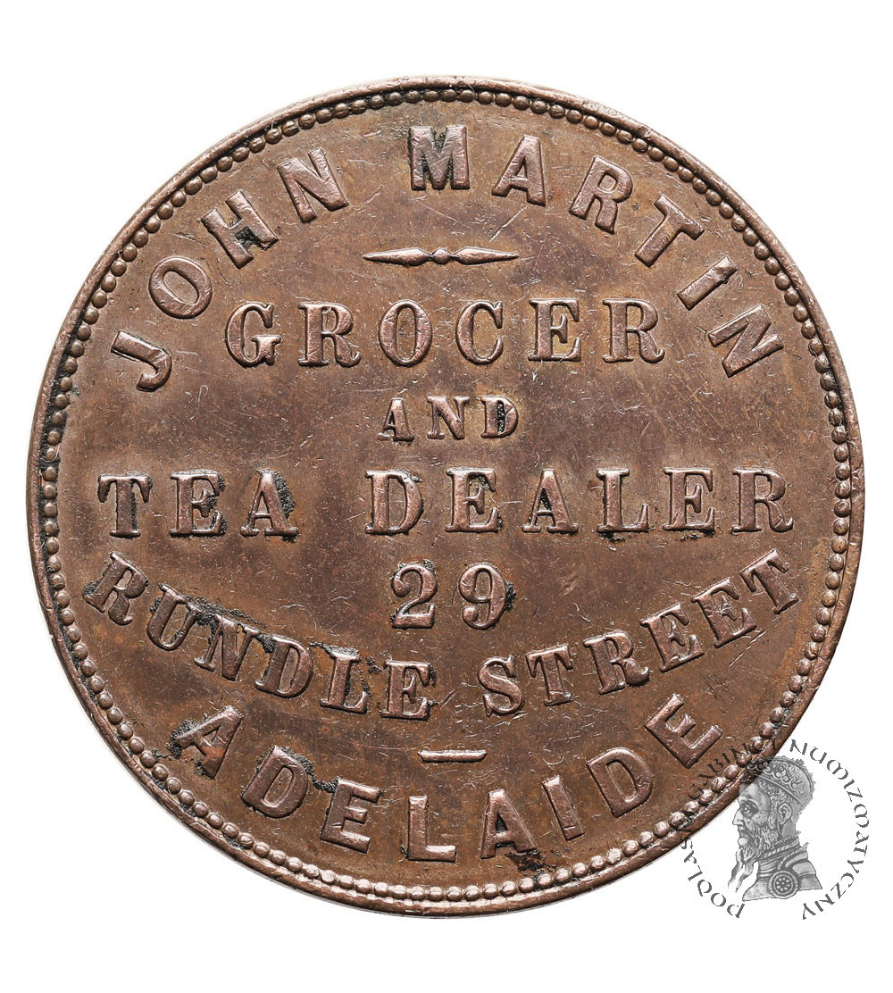 Australia. Token, 1 Penny no date (XIX cen.), Martin John (Grocer and ...