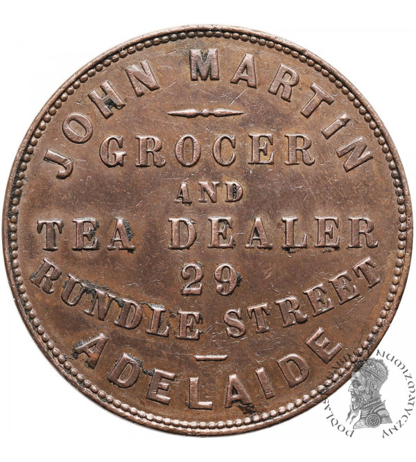 Australia. Token, 1 Penny no date (XIX cen.), Martin John (Grocer and ...