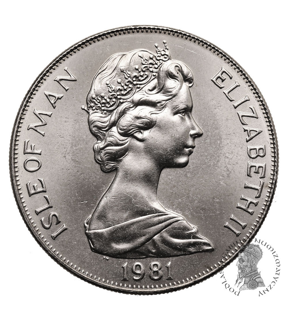 Isle of Man. 1 Crown 1981, The Wedding of H.R.H. the Prince of Wales ...