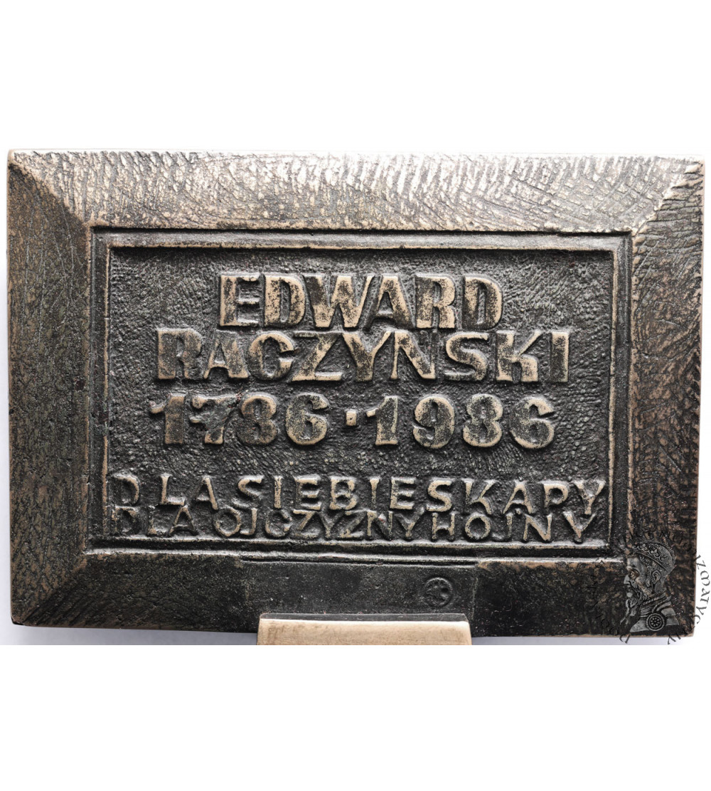 Polska, PRL (1952–1989), Poznań. Plakieta 1986, Edward Raczyński w 200 ...