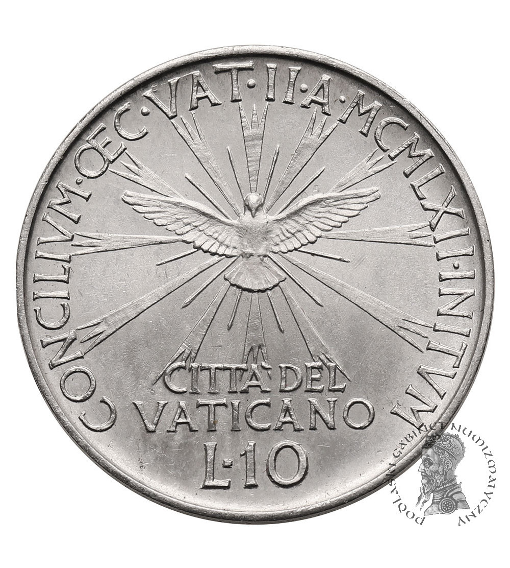 Vatican City, John XXIII 1958-1963. 10 Lire 1962, AN IV, second ecumential council