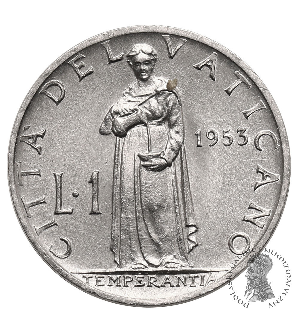 Vatican City, Pius XII 1939-1958. Lira 1953, AN XV