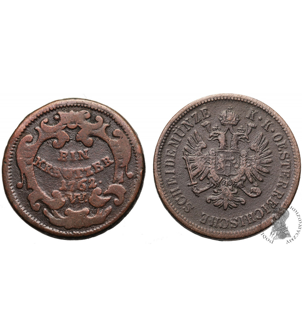 Austria (Holy Roman Empire), Coins set: Kreuzer 1762 W, Vienna, 4 ...