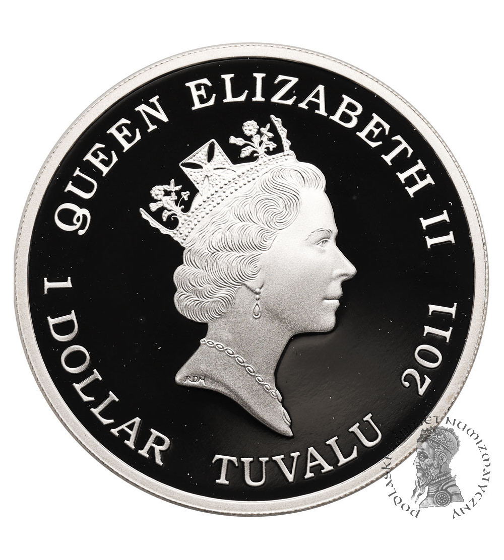 Tuvalu. 1 Dollar 2011, Giant Panda, Wildlife in need series, colorized ...