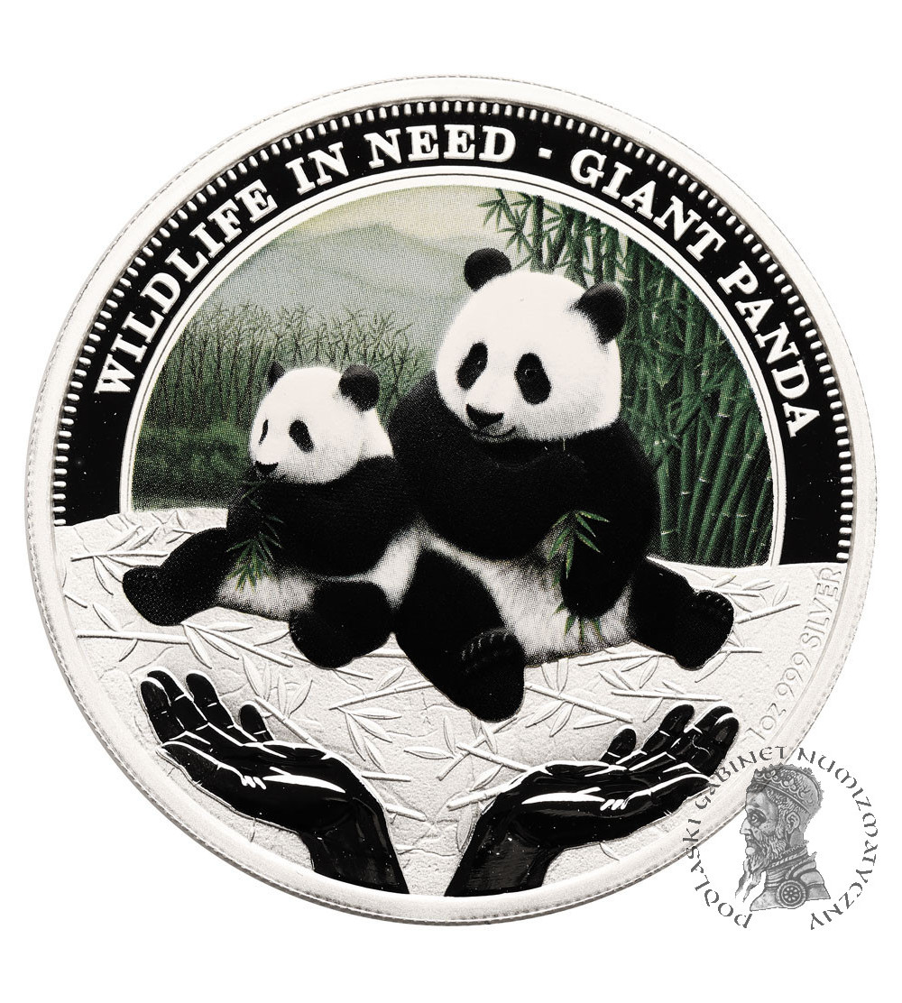 Tuvalu. 1 Dollar 2011, Giant Panda, Wildlife in need series, colorized ...