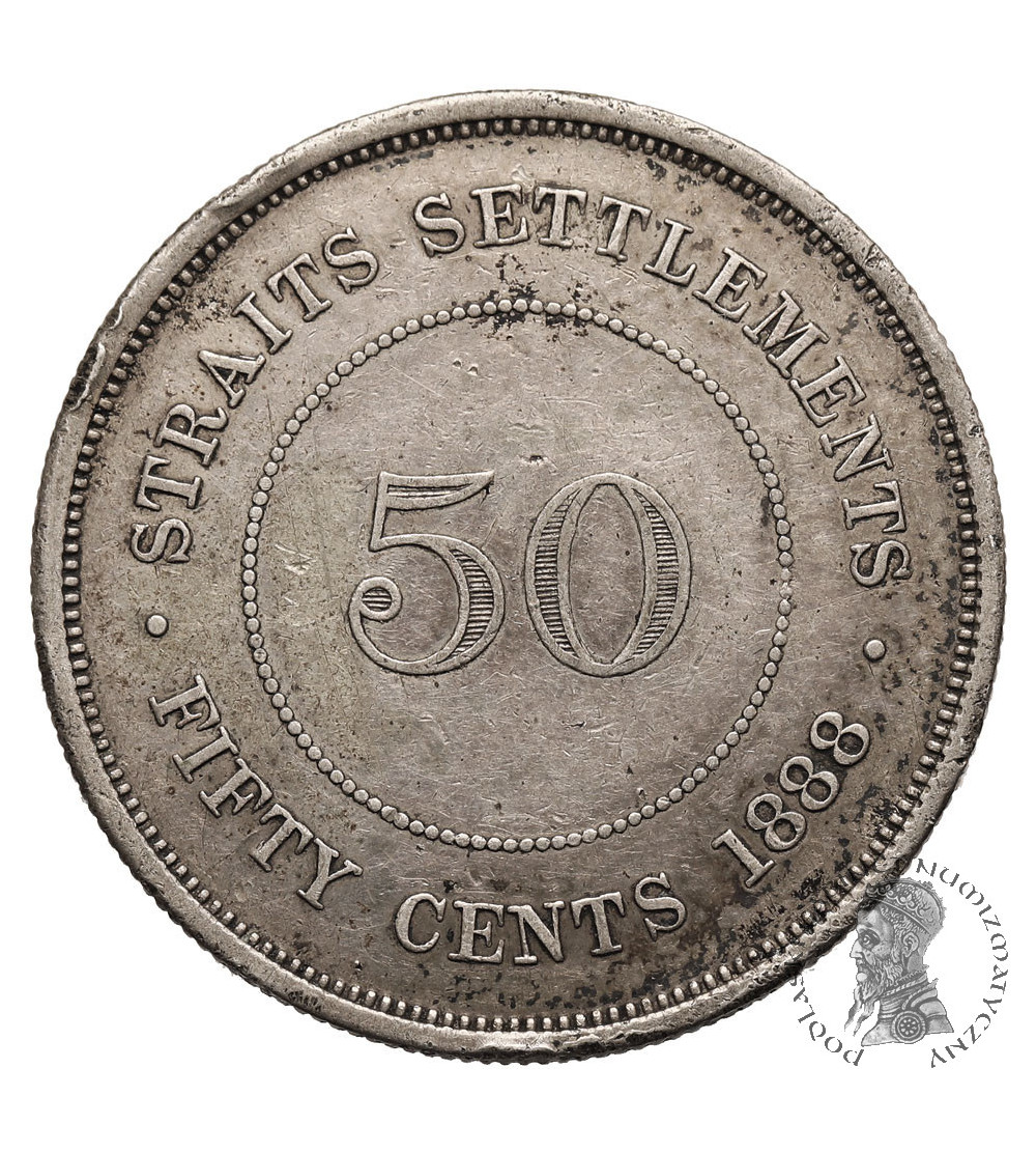 Malaya, Straits Settlements. 50 Cents 1888, Victoria