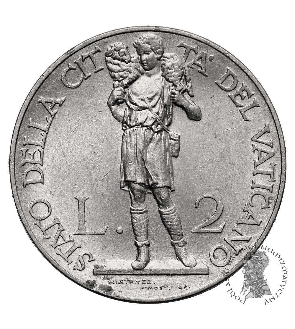 Vatican City, Pius XI 1922-1939. 2 Lire 1933-1934, AN IVB - Jubilee