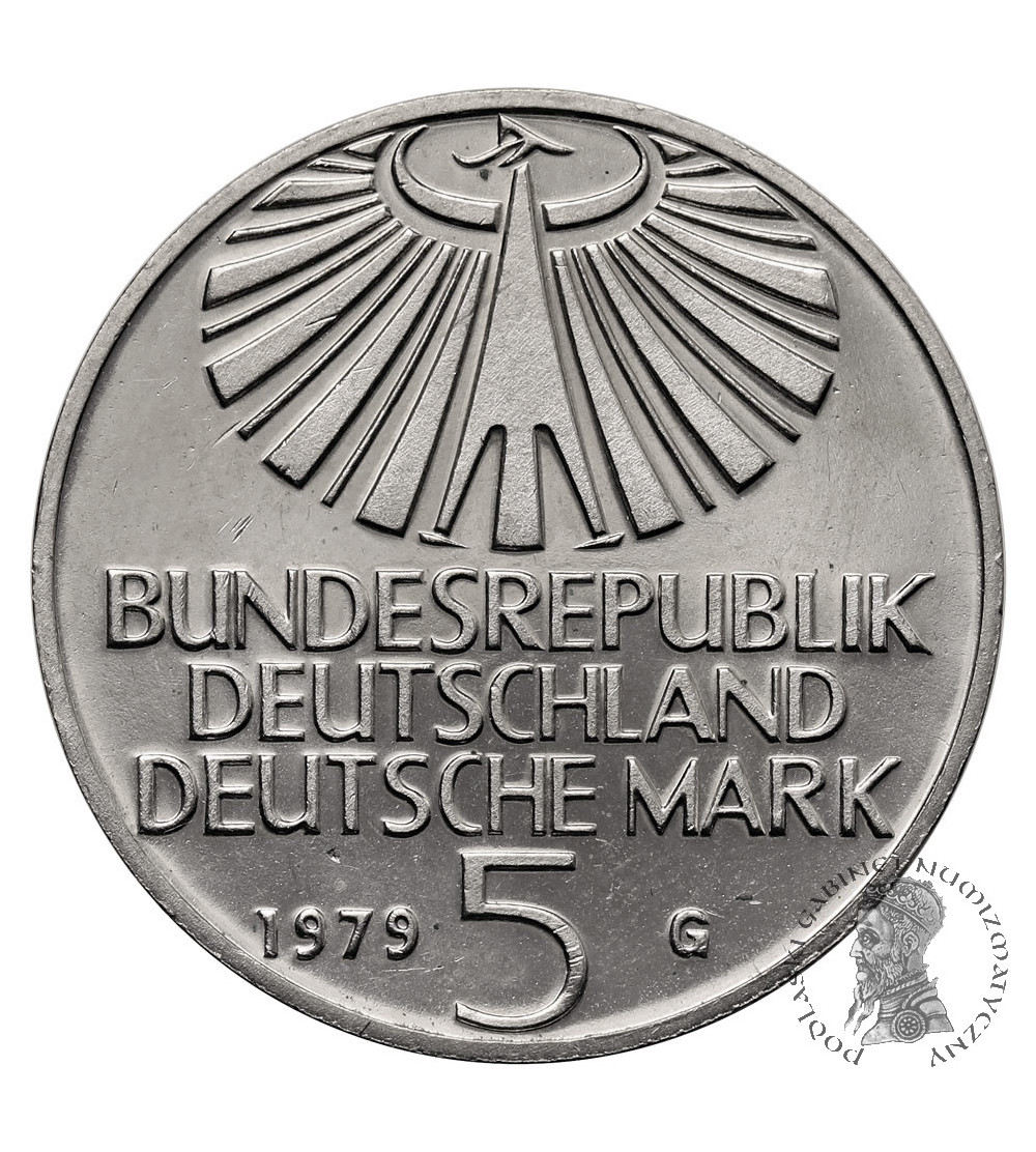 Germany, Federal Republic. 5 Mark 1979, 100th Birthday Anniversary of ...