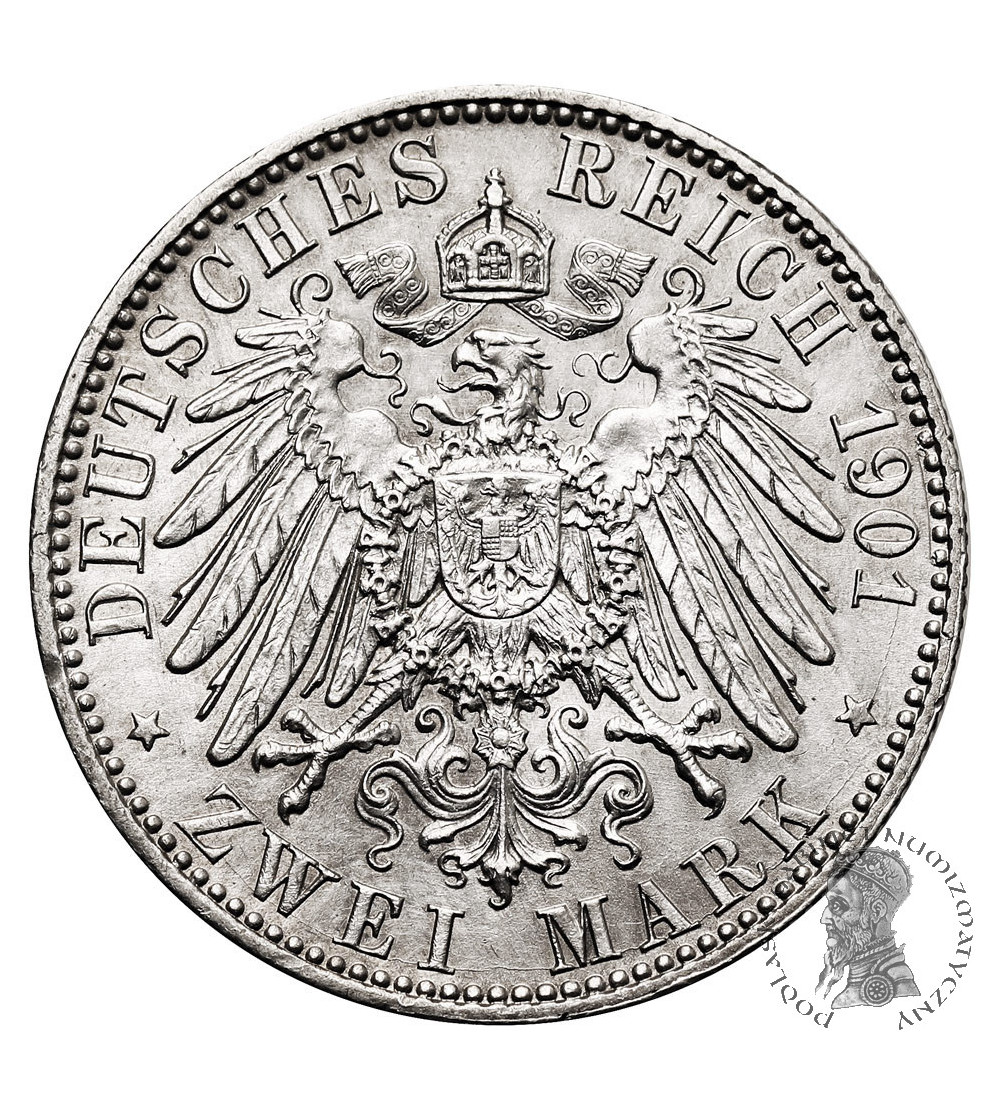 Germany. Prussia, Wilhelm II, 1888-1918. 2 Mark 1901 A, 200th Anniversary Kingdom of Prussia