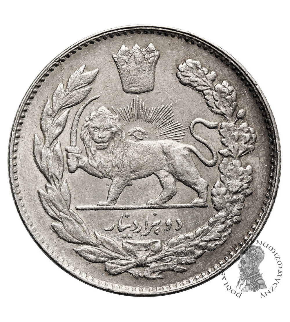 Iran. Sultan Ahmad Shah, AH 1327-1344 / 1909-1925 AD. 2000 Dinars (2 ...