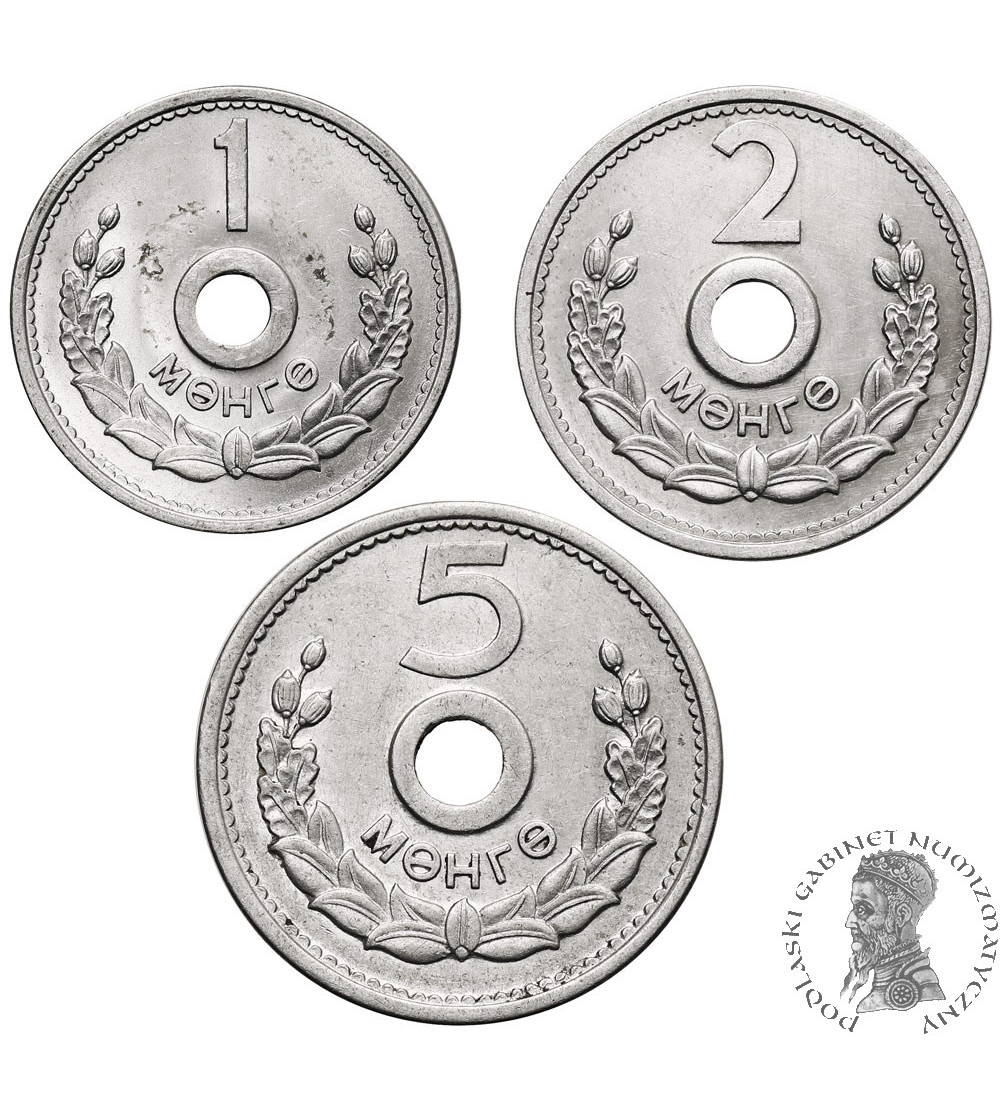 Mongolia. Set: 1, 2, 5 Mongo (Möngö), 1959 - 3 pcs. Mongolia. Set: 1, 2, 5 Mongo (Möngö), 1959 - 3 pcs.
