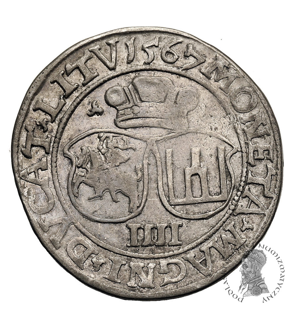 Poland / Lithuania. Zygmunt II August, 1545-1572. Czworak (4 Groschen) 1567, Vilnius (LI / LITV ...